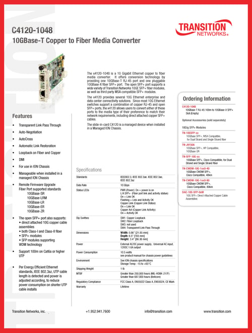 Transition Networks Media Converters