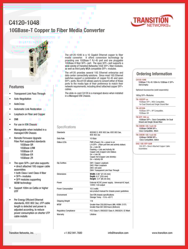 Transition Networks Media Converters