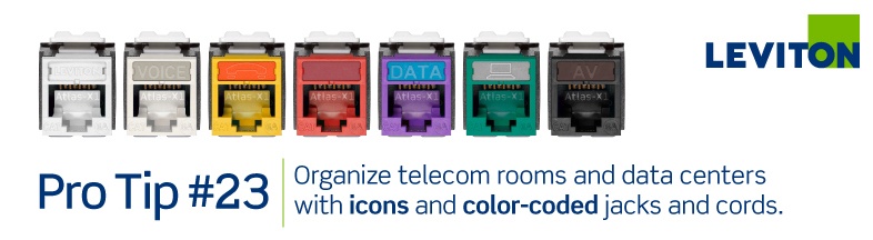 Leviton Pro Tip: Organize Your Facility with Color Coded Jacks and Cords