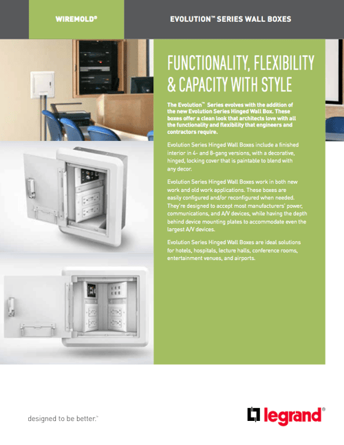 Introducing the Legrand Evolution Series Wiremold Wall Boxes