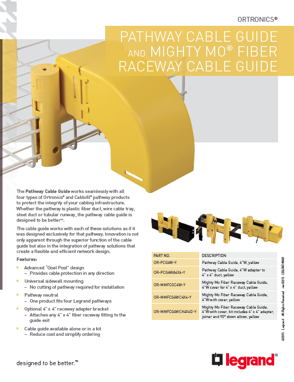 Ortronics Pathway Cable Guides
