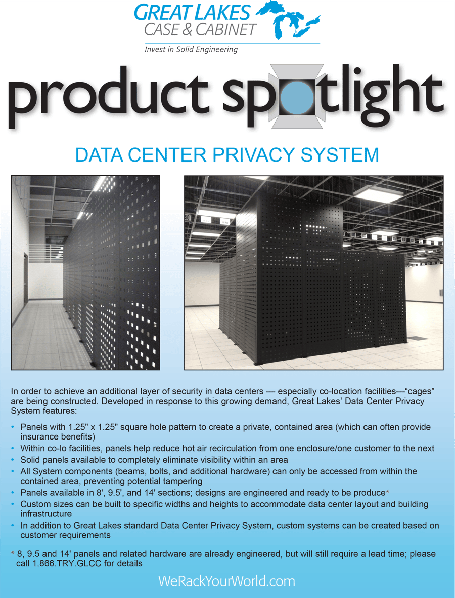 Data Center Privacy Systems from Great Lakes Case & Cabinet