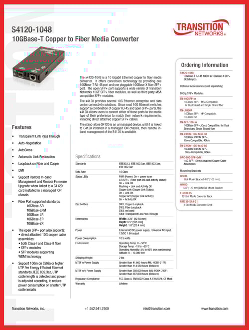 Transition Networks Media Converters