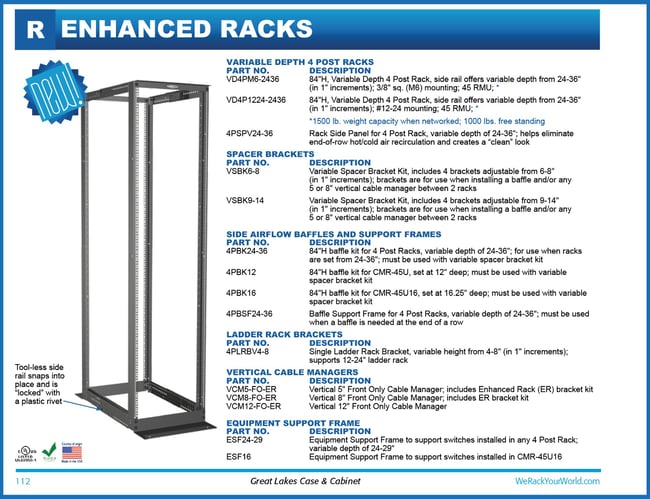Flexible Racking Solutions from Great Lakes Case & Cabinet